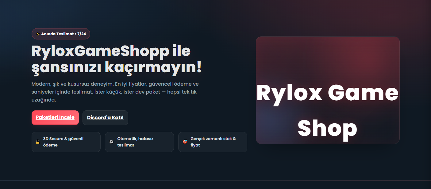 RyloxGameShopp | Shopier