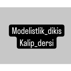 modelistlik_dikis_kalip_dersi | Shopier