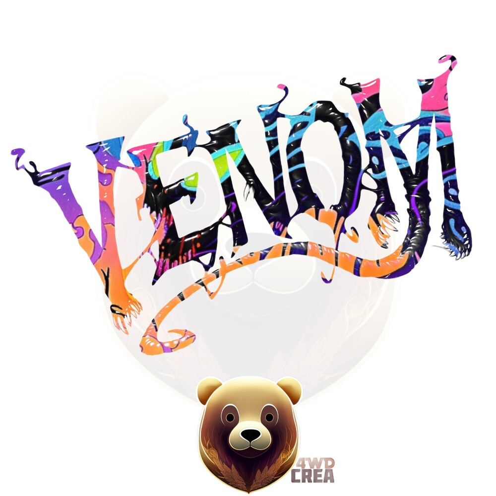 VENOM Sticker 10x5 CM "4WD Crea" | 4WDCrea