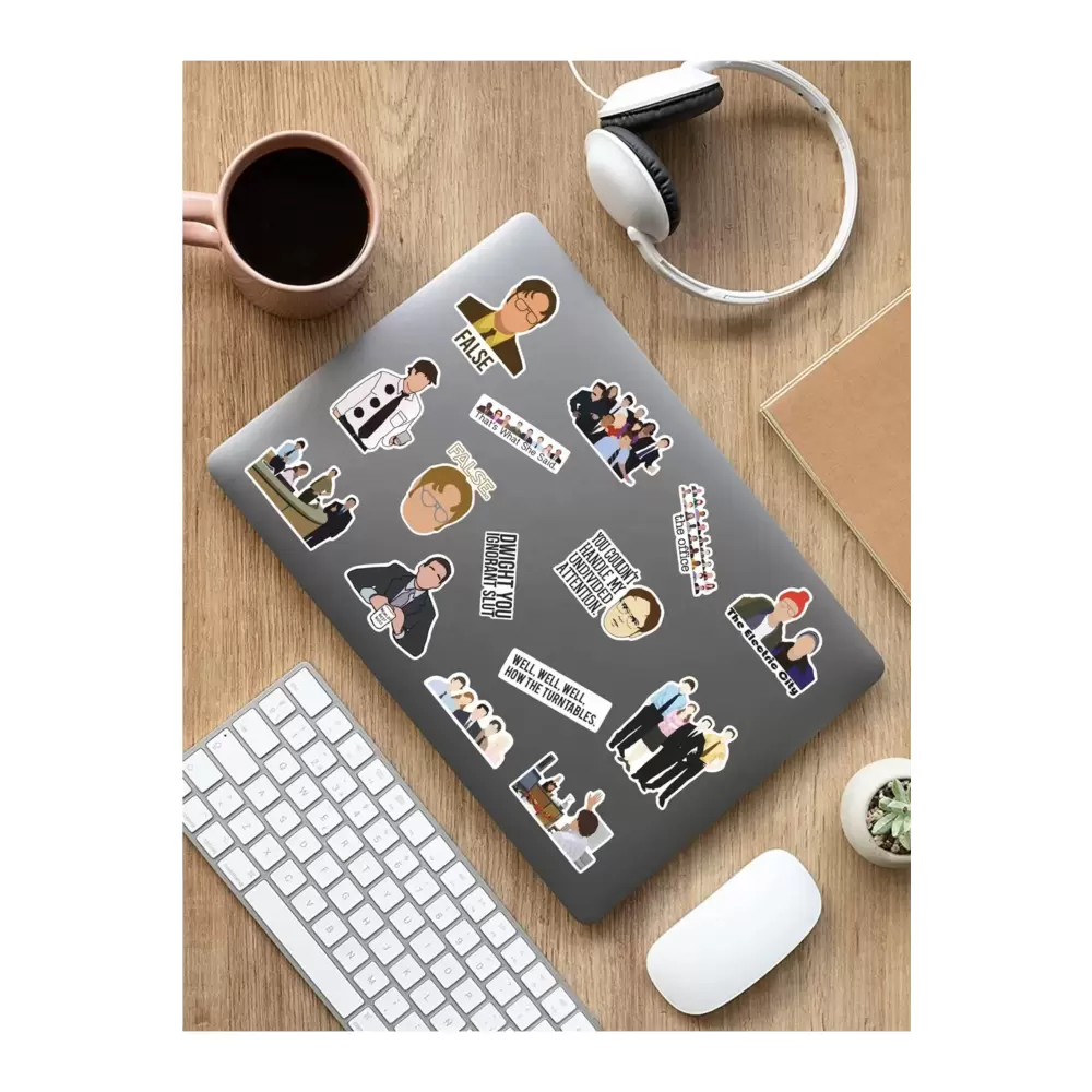 Ofis Temalı Laptop Notebook Tablet Sticker Set - ARSET15E | ARSticker