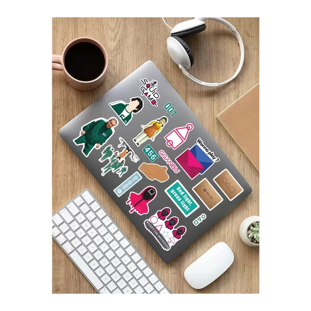 Squid Game Laptop Notebook Tablet Sticker Set Sticker Set - ARSET25A ...