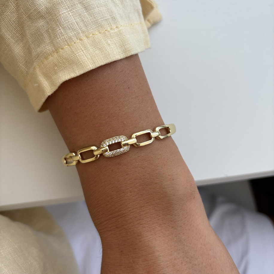 Xuping vip taşlı zincir model bilezik | Believingaccesories