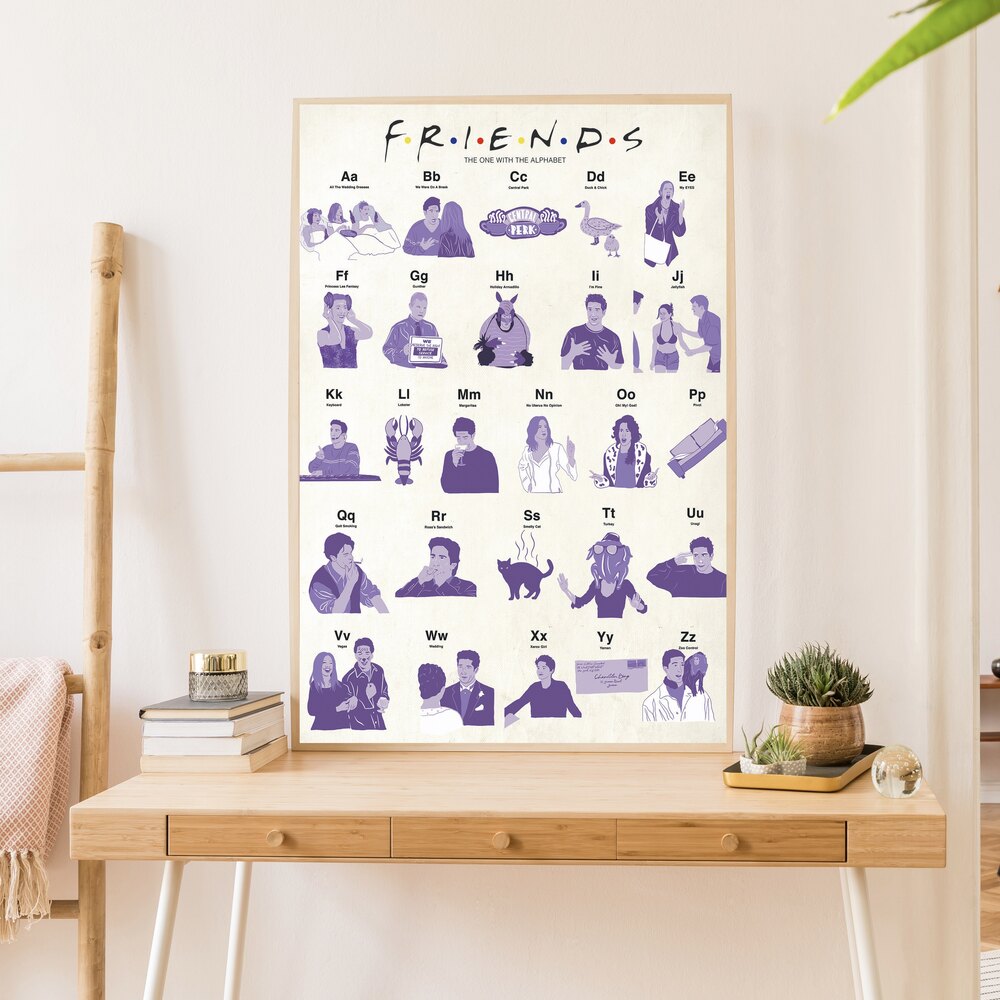 Friends Alphabet - Poster | Black Beans