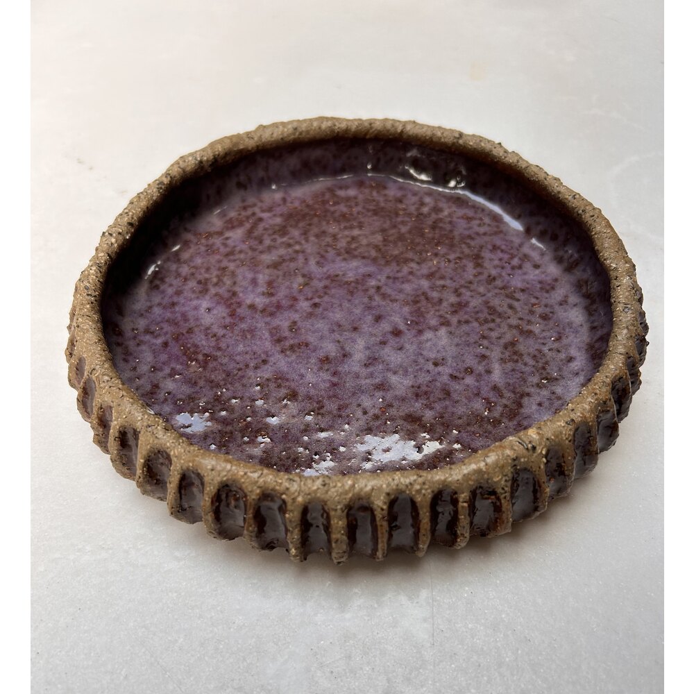 Stoneware yuvarlak sunum tabagi- orta | Handmade & wheelthrown stoneware