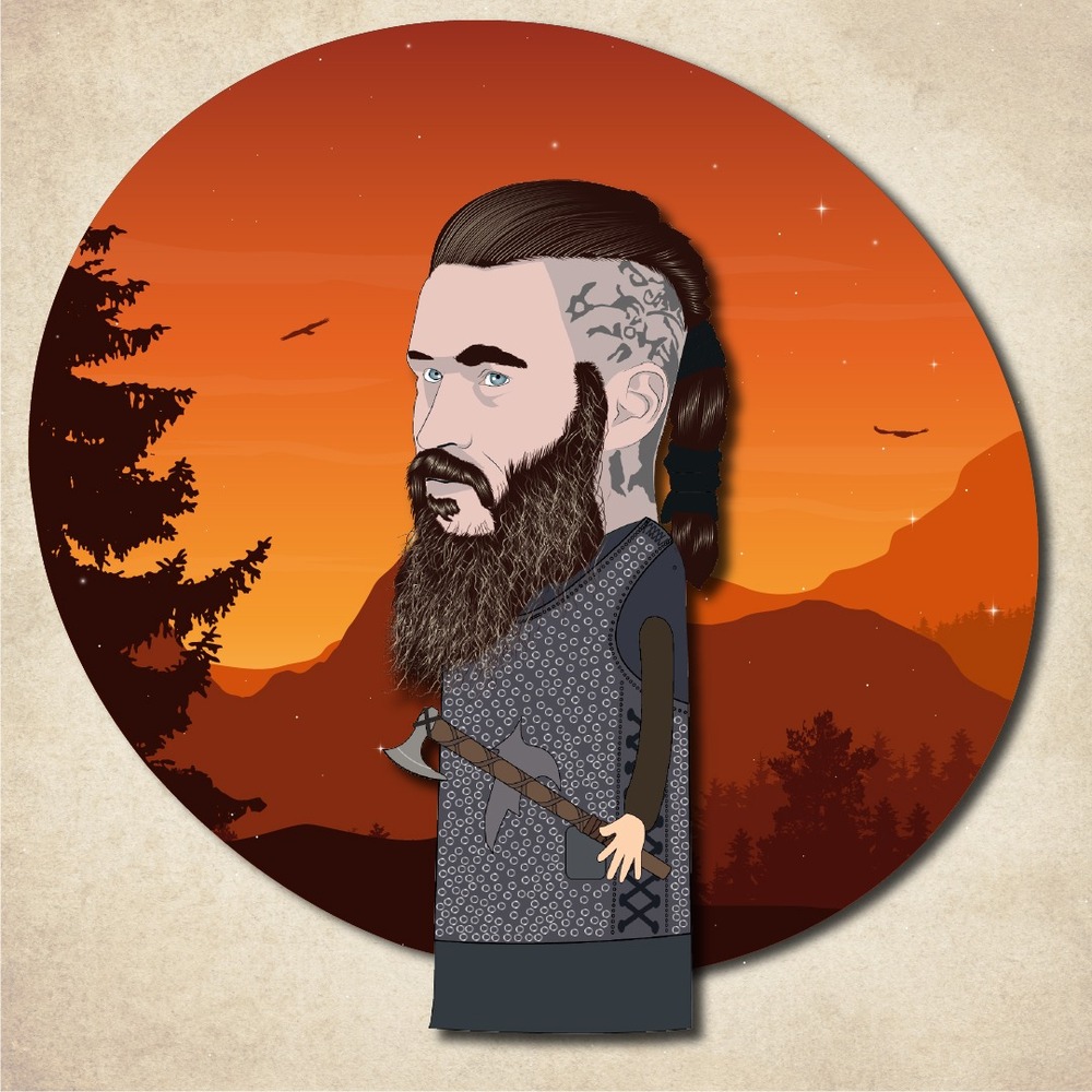 Kişiye Özel Tasarım Karakter - Ragnar | CartoonShop