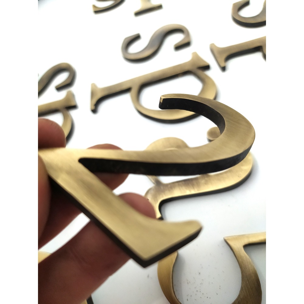Antique Aged Brass Letters - Brushed Brass Letters - Antique Brass ...