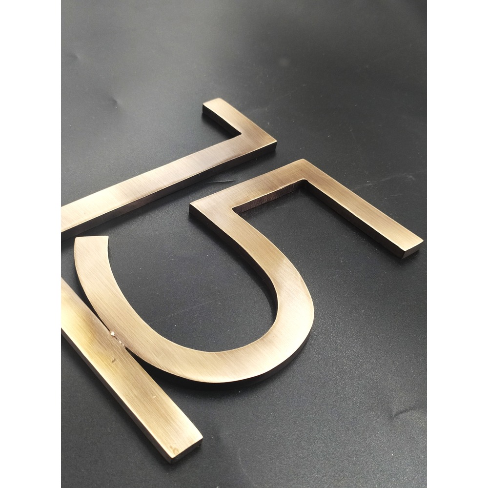 Brushed Brass Sign&Underline - Antique Brushed Brass - Custom Brass ...
