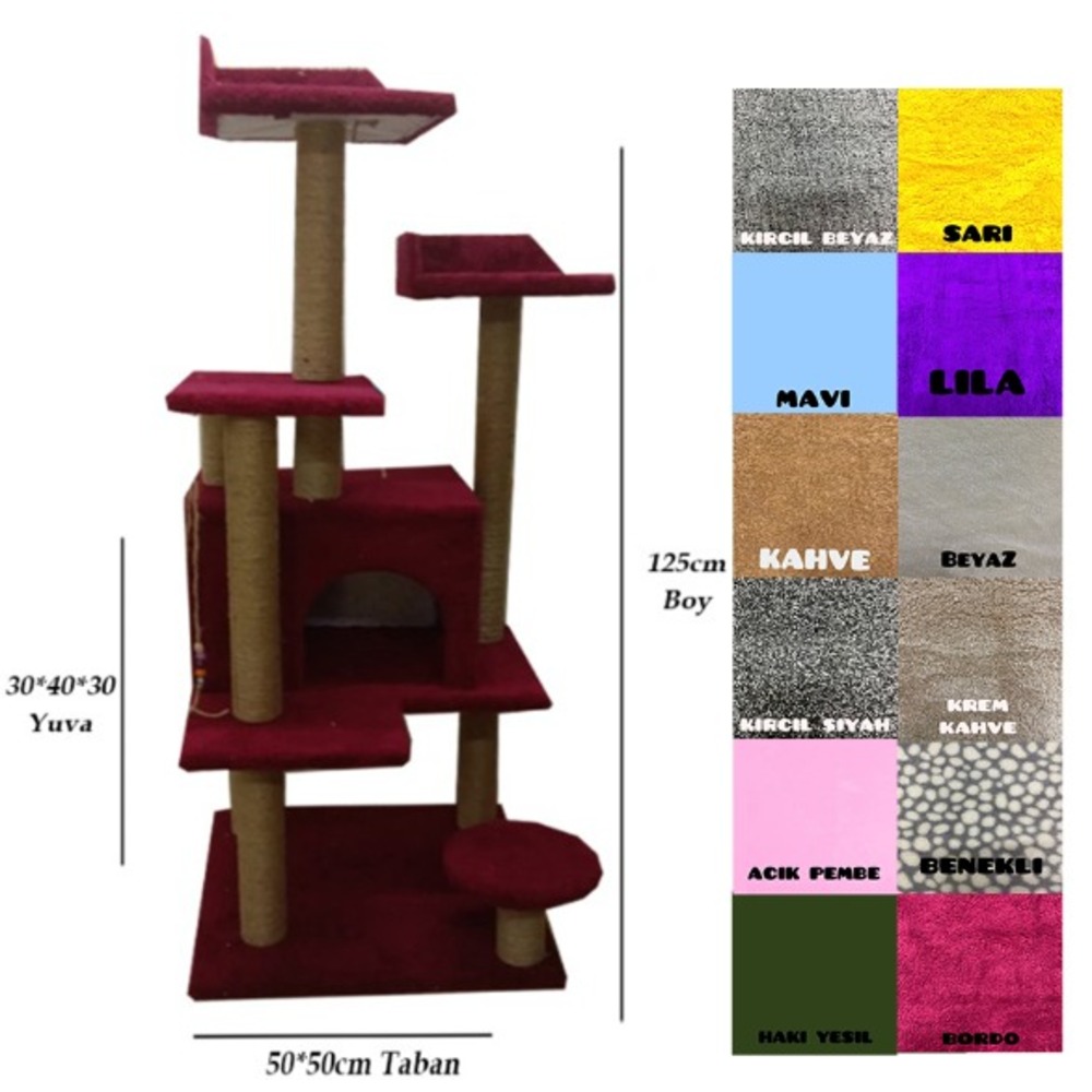 Duman model kedi evi boy 145 cm | Canlar icin en ideal urunler