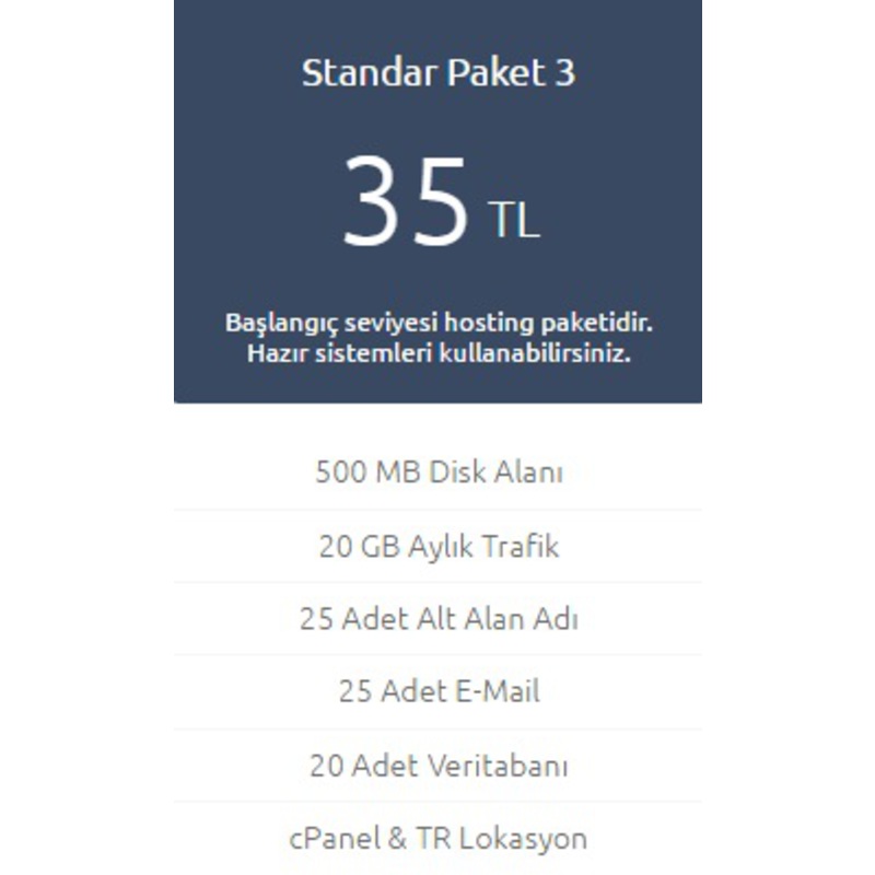 Standart Paket 3 | Emek Net