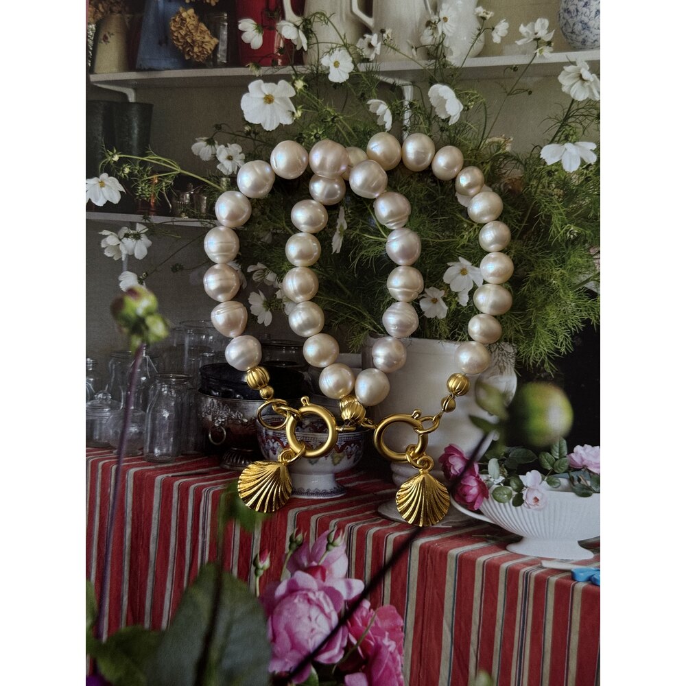 Pembe inci midye charm bileklik | Emmy