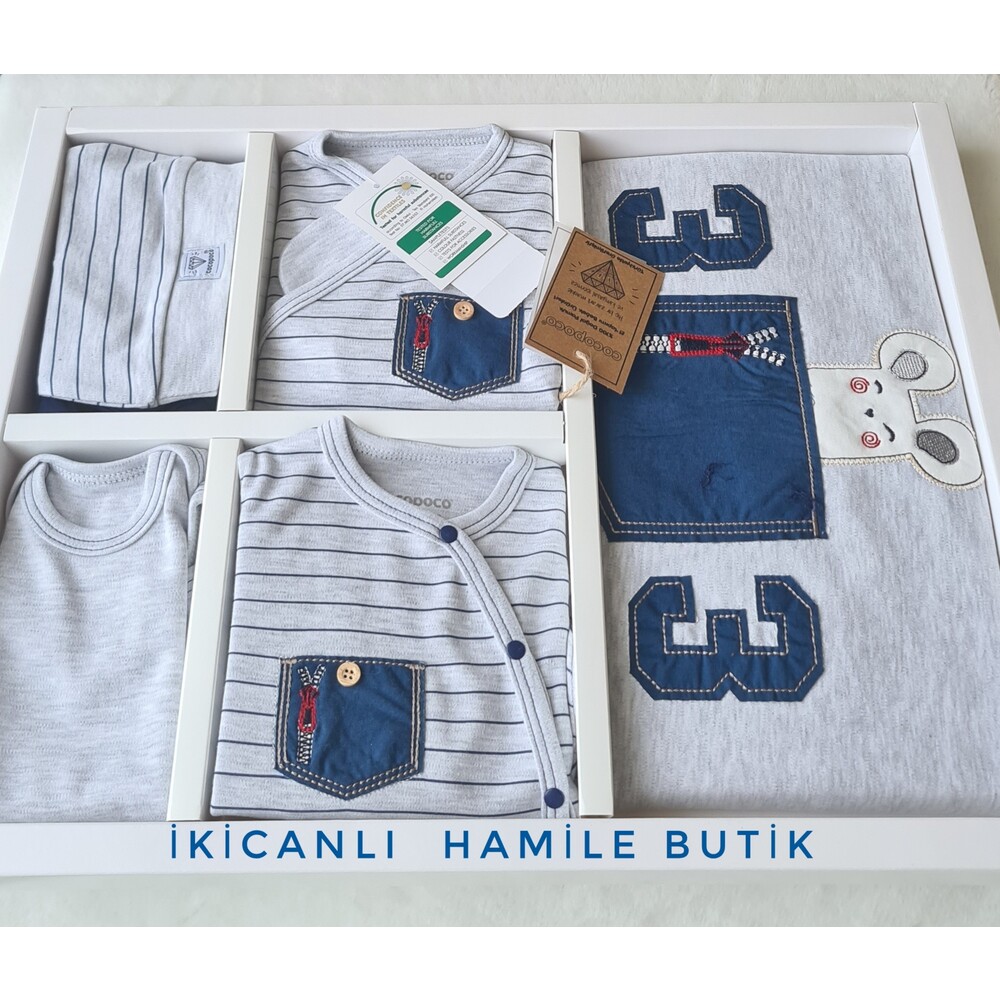 Erkek Bebek Hastane Çıkışı-10 lu | İkicanlı Hamile Giyim