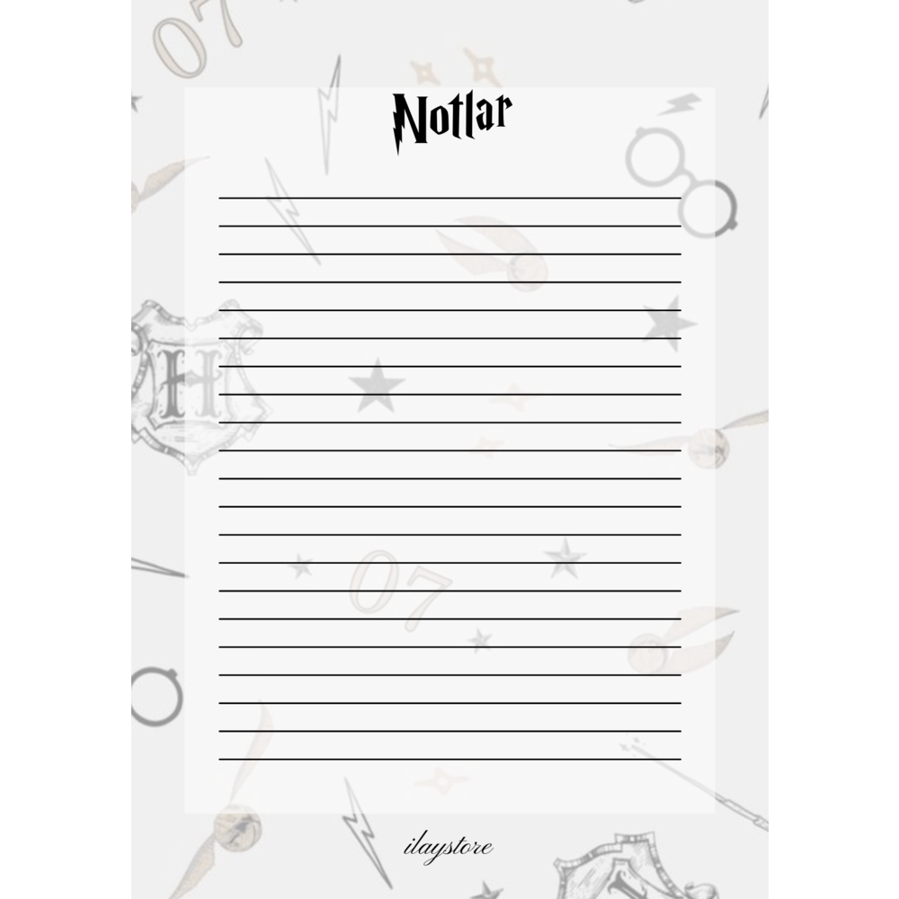 Harry Potter Temalı Notepad | İlay Store