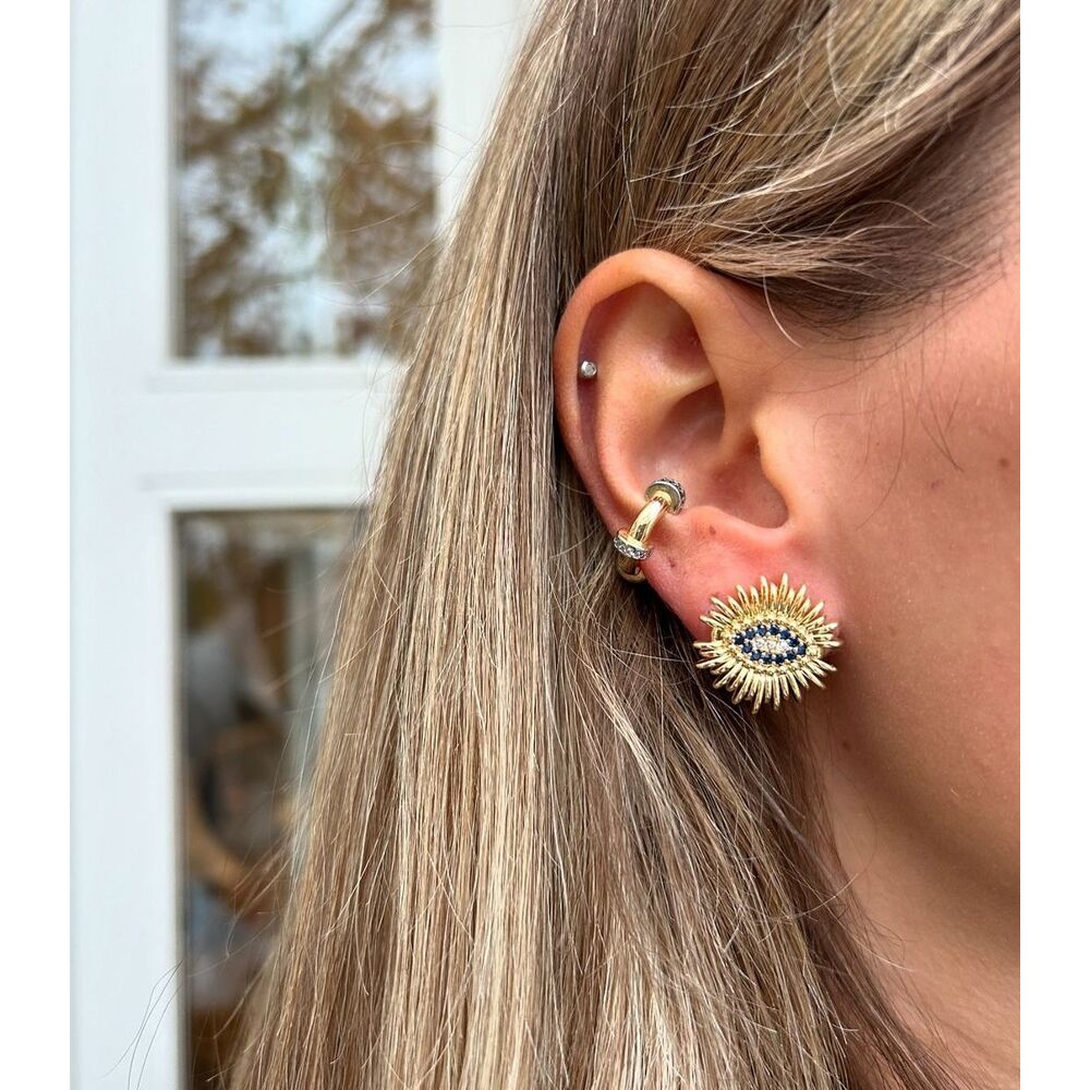 göz detay vip küpe | JAN JEWELRY