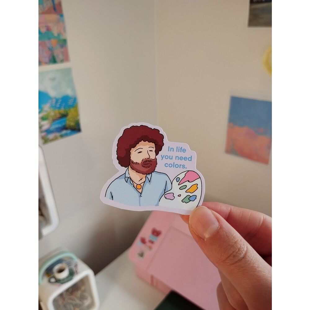 Bob Ross (Need Colors) - Tekli Sticker | Lara'Sphere
