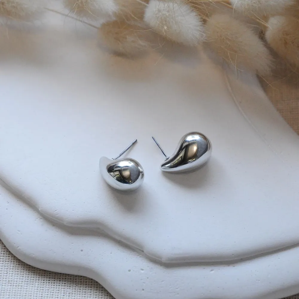 Silver Dolgulu Mini Boy Damla Tasarım Glory Küpe | Lavinia Juwel