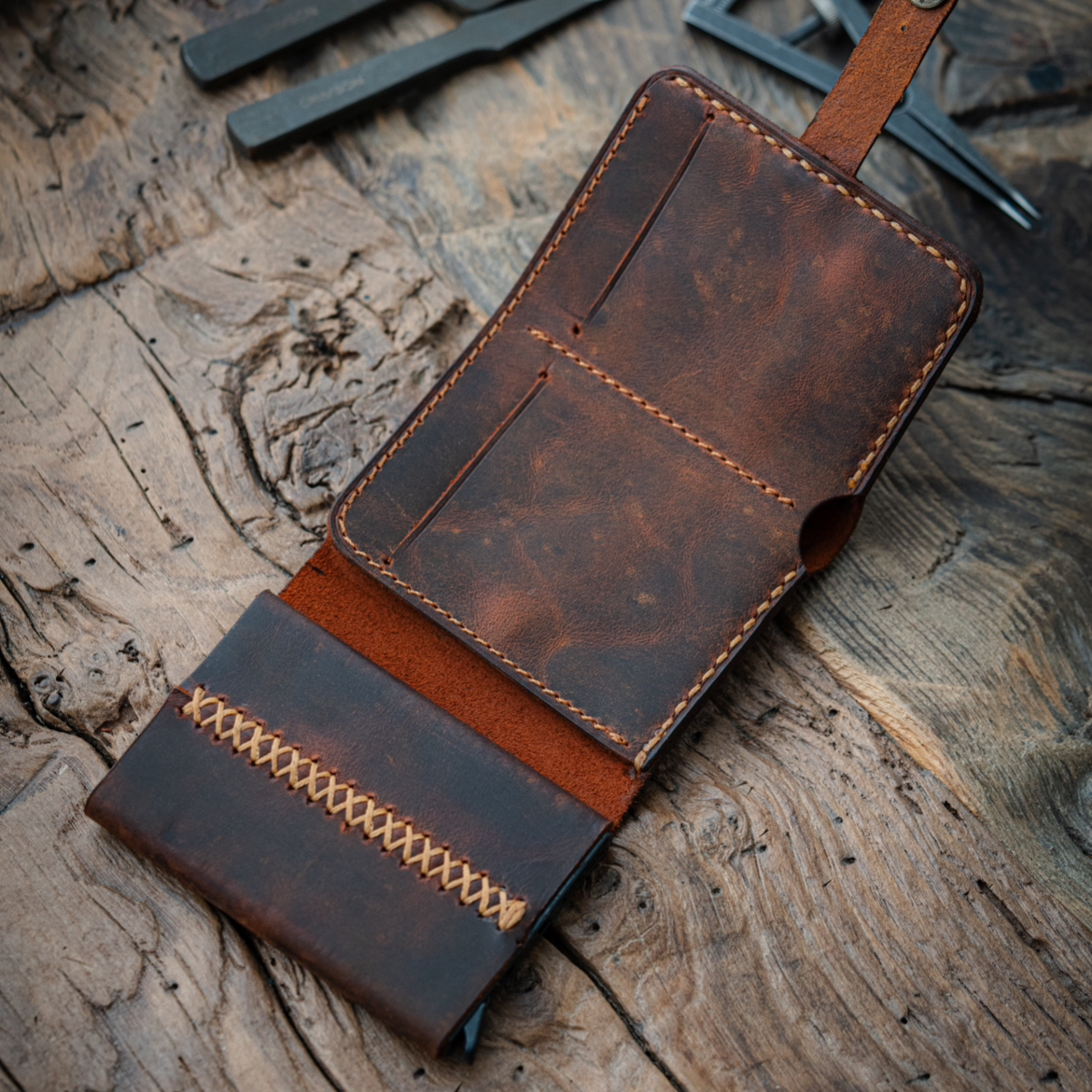 Mekanizmalı Deri cüzdan | Coco Leather