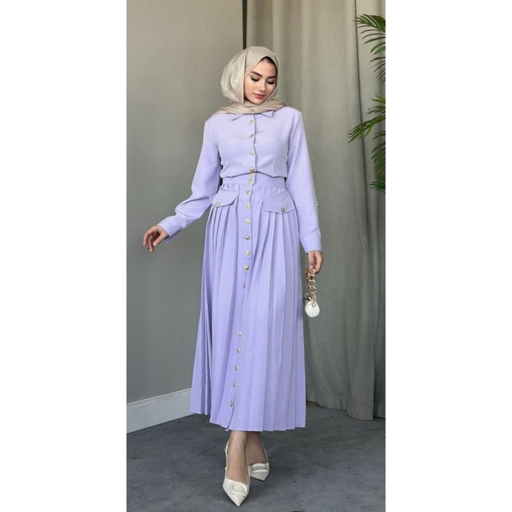 Pileli Lady Lila Elbise | Leinas Official