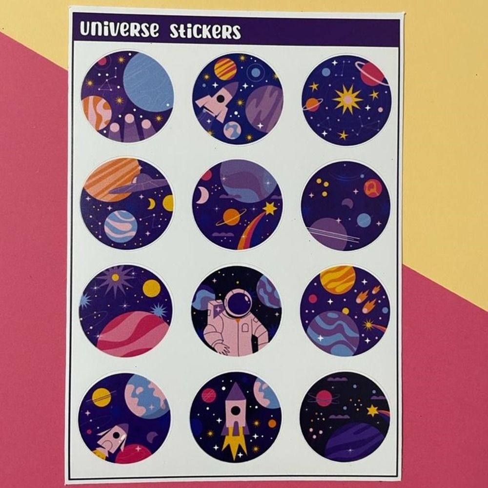 Universe Sticker Seti | Lika Tasarım