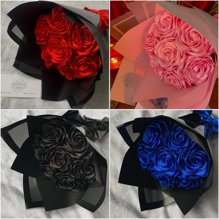 7’li solmayan gül buketi | Merin Rose Atelier