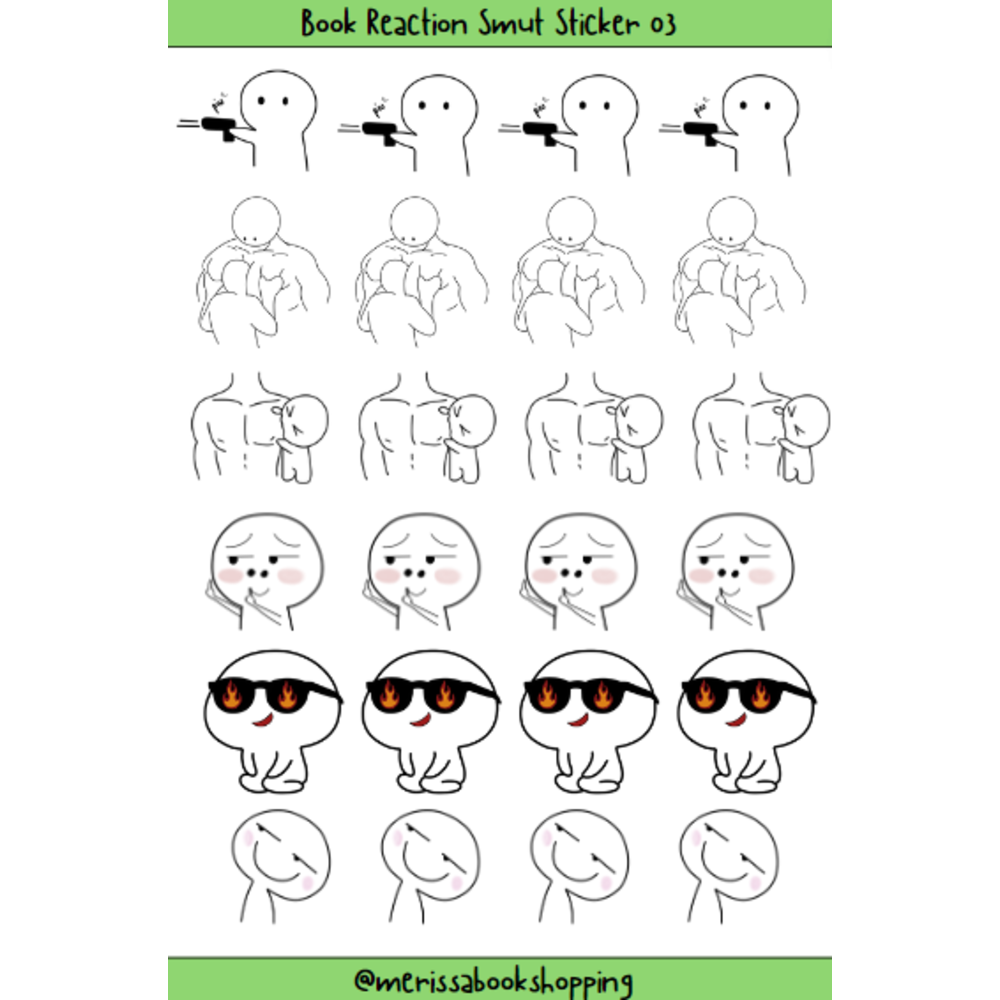 BOOK REACTION SMUT STICKER 03 | MERISABOOKSHOPPING
