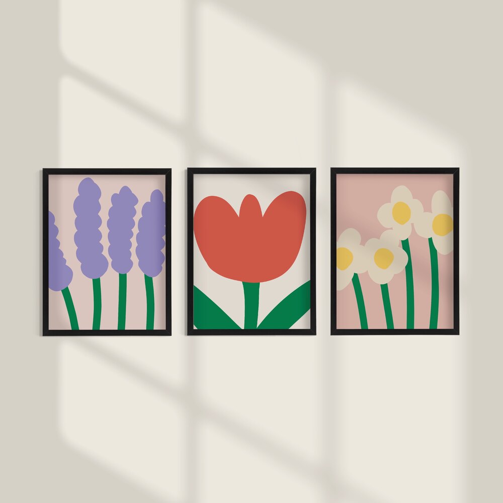 Simple Bloom 3’lü set | Narsy Art