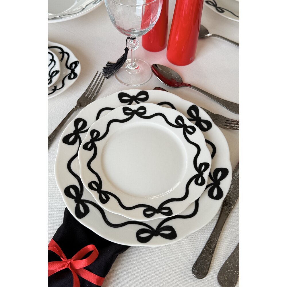Fiyonk premium porselen 4lü 21 cm pasta tabağı | PORSELENDEN