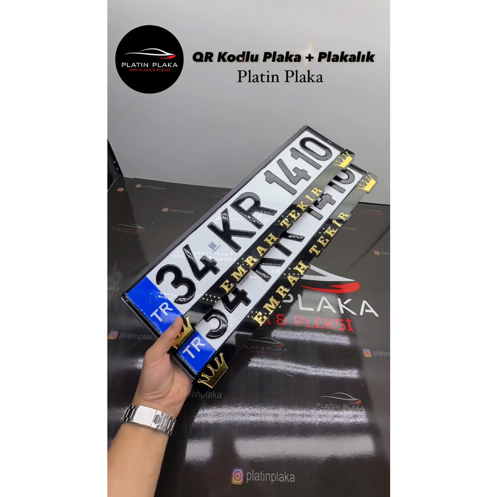 Qr Kodlu plaka + Pleksi plakalık | App plaka ve plakalık