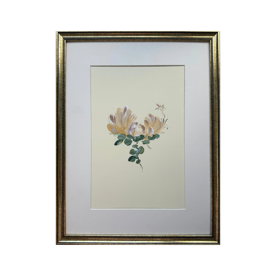 Minimal Yellow Flowers Tablo | Floral Design by Rümeysa Ebrar