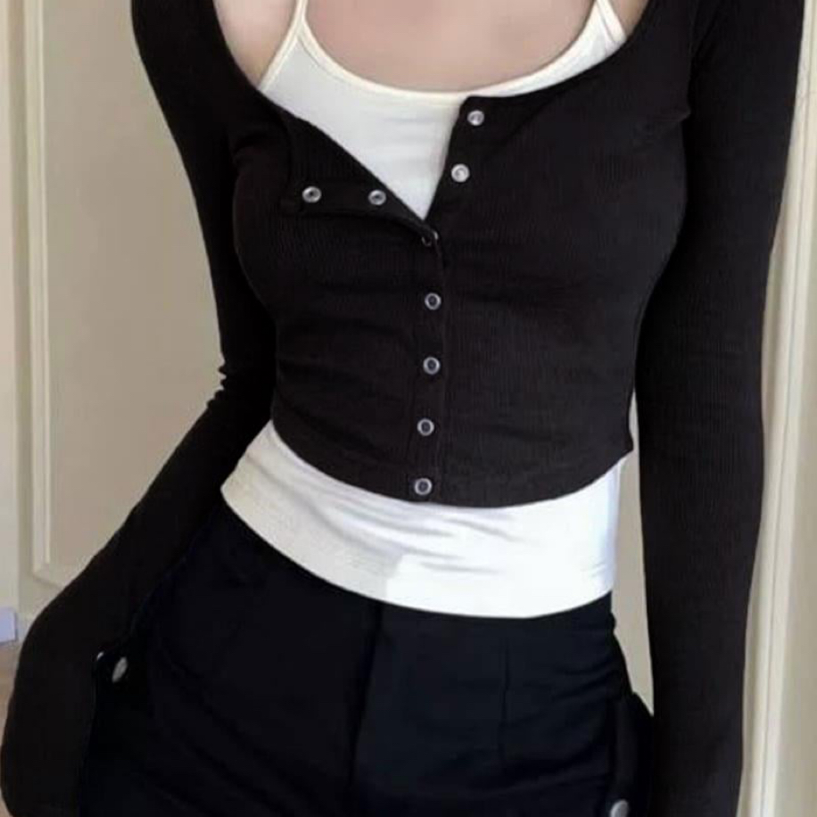 Button Two Pieces Bluz | Sarius Clothing