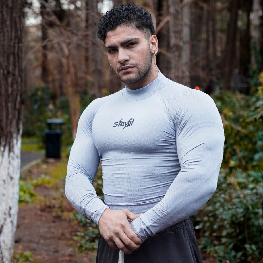 STAYFIT GRI UZUN KOLLU COMPRESSION | StayFitWears