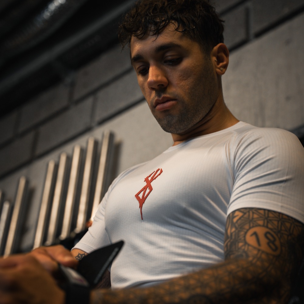 BEYAZ BERSERK KISA KOLLU COMPRESSION | StayFitWears