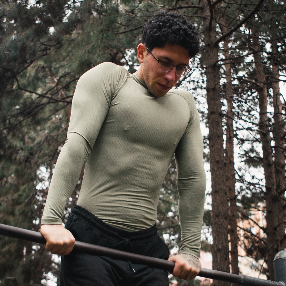 HAKİ RENK BASİCS UZUN KOLLU COMPRESSİON | StayFitWears