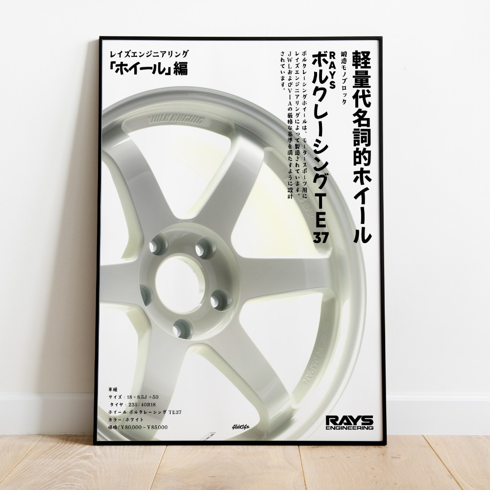 RAYS TE37 Jant Poster | SunRiseClub
