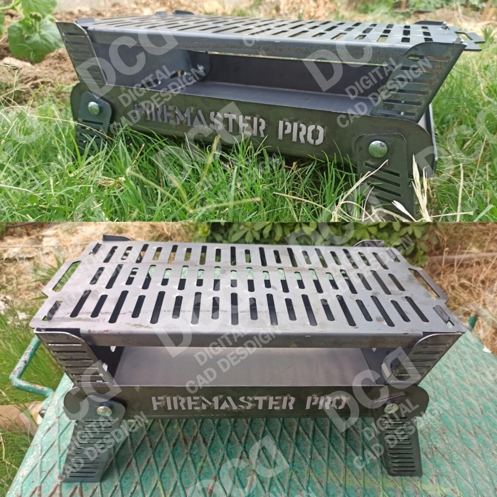 Collapsible Camping Barbecue, Dwg Files For Laser Cutting and ...
