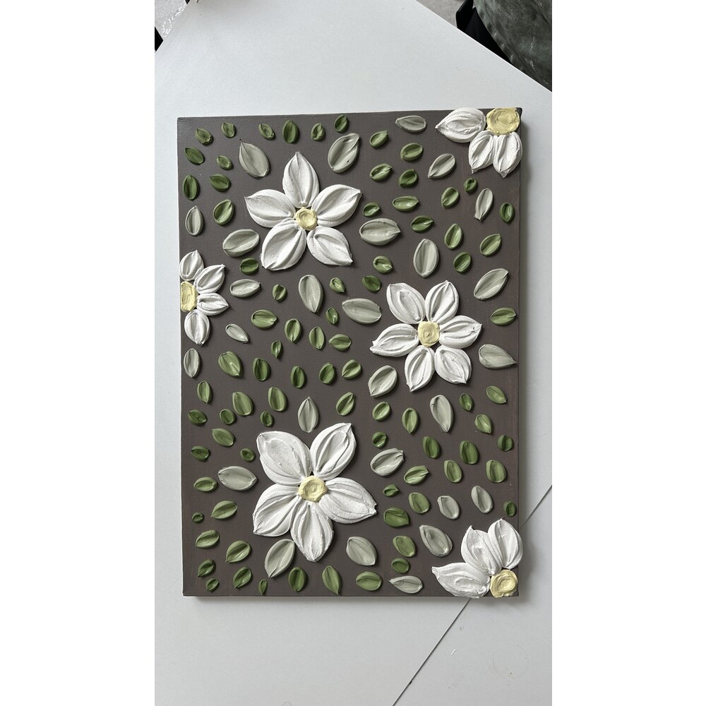 3D Floral Texture Art (vizon) | YagmurZerenArtStudio