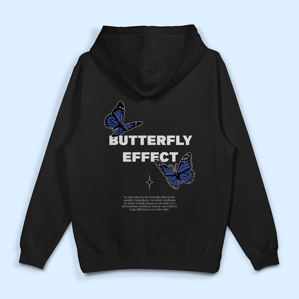 Butterfly Effect Hoodie Siyah | Sokak Giyim Tasarımları