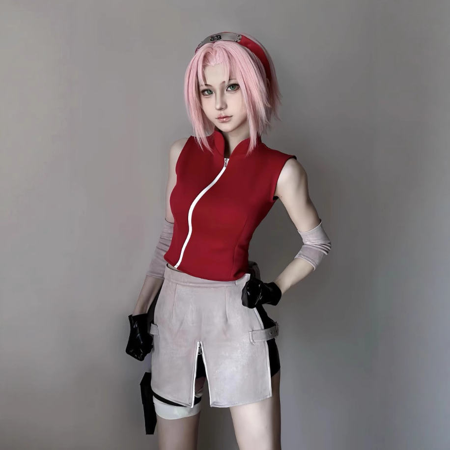 Sakura Cosplay (Ve Peruk) | Anime Kostüm