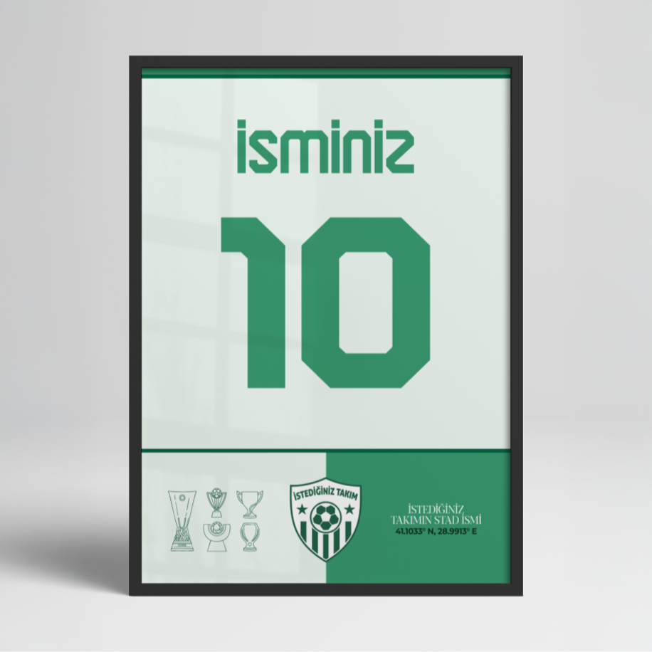 İstediğiniz Takım için Özel Forma Poster | Luvigo