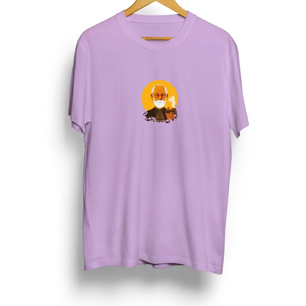 Sigmund Freud Minimal Baskılı Oversize T-Shirt | BROC