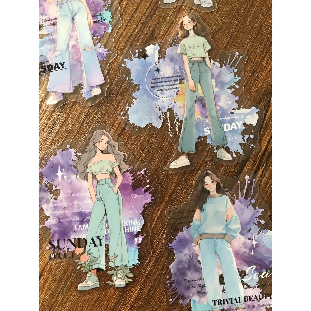 Happy Moment Pet Stickers/Büyük Boy | Bullet Journal Malzemeleri