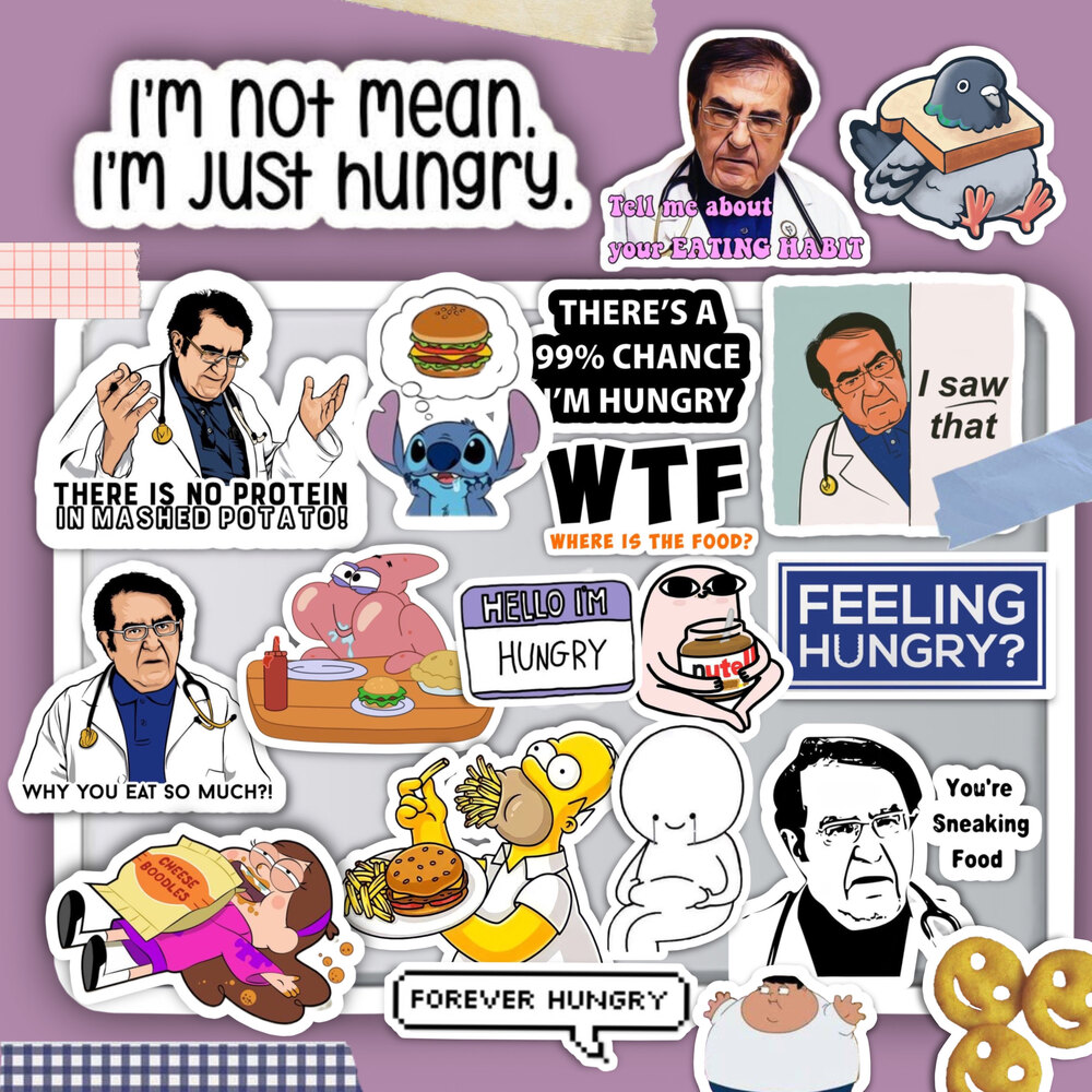 I’M JUST HUNGRY | BULLDOG STICKER SHOP