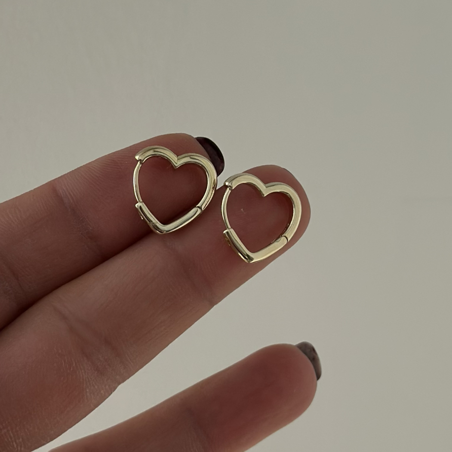 Xuping 14k mini kalp küpe | Candan Accessories