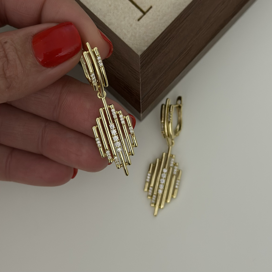 Xuping 14k eliza küpe | Candan Accessories