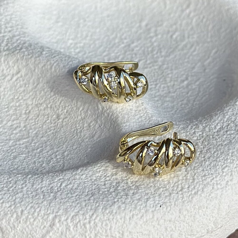 Xuping 14k hira küpe | Candan Accessories
