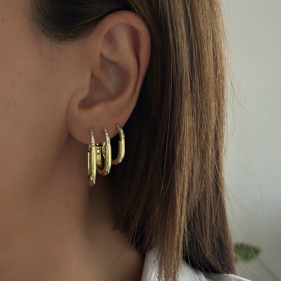 Xuping 14k 3’lü set küpe | Candan Accessories