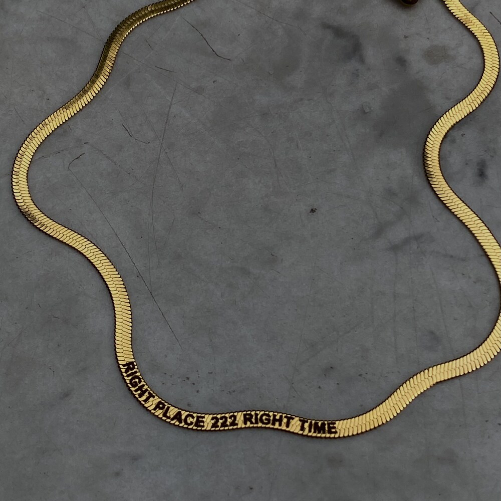 "222" necklace gold | drôle
