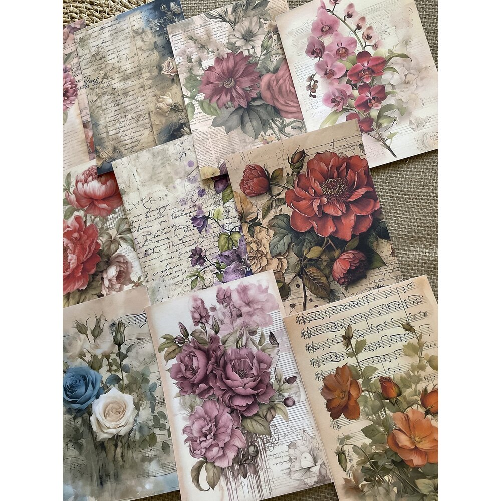 Vintage Rose Scrapbook Paper | Flora Craft