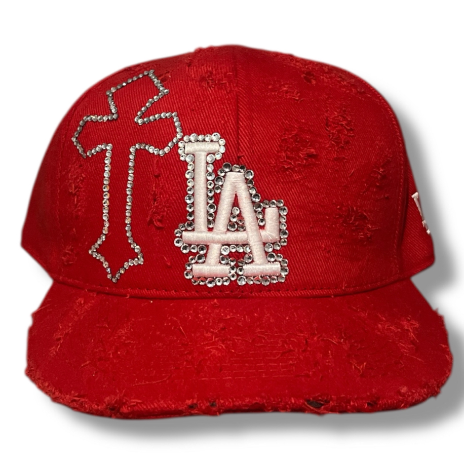 Custom LA Distressed Ruby Cap | eilularchives