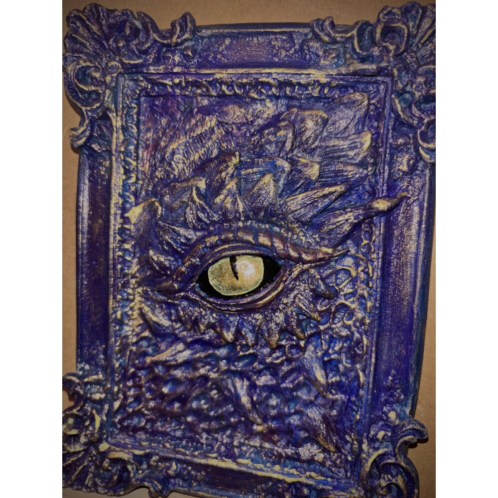 Blue-Purple Dragon Frame | elifbaysariart