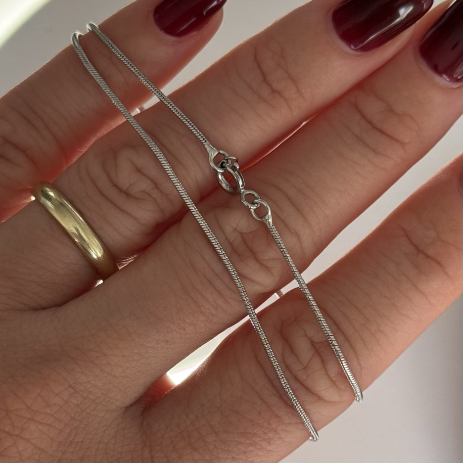 Xuping 45 cm Silver Yılan Zincir Kolye | Facile Takı